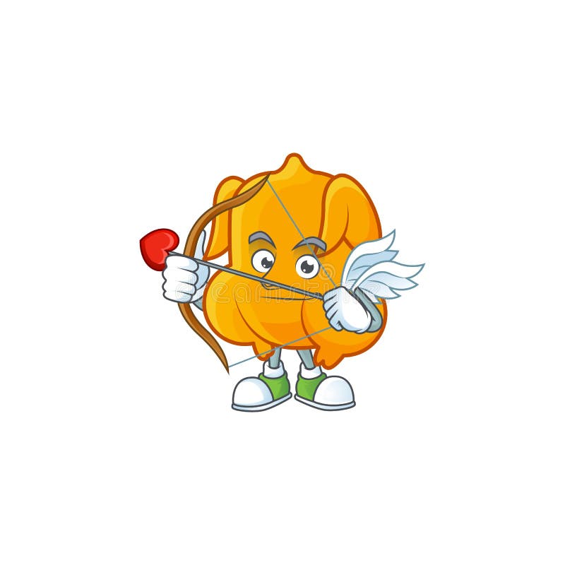 Delicious Fried Chicken with Mascot a Cupid Stock Vector - Illustration ...
