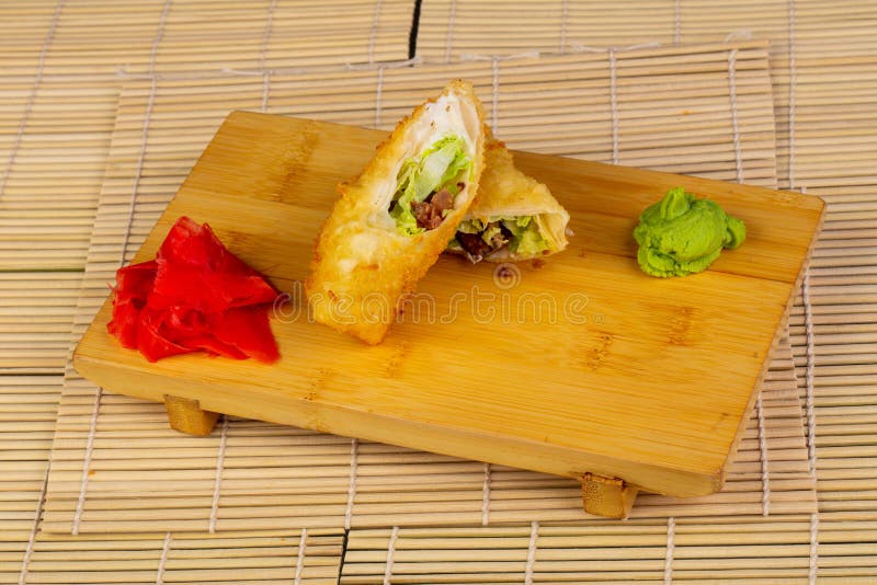 Delicious Fried Chicken Roll Stock Image - Image of chicken, spring ...