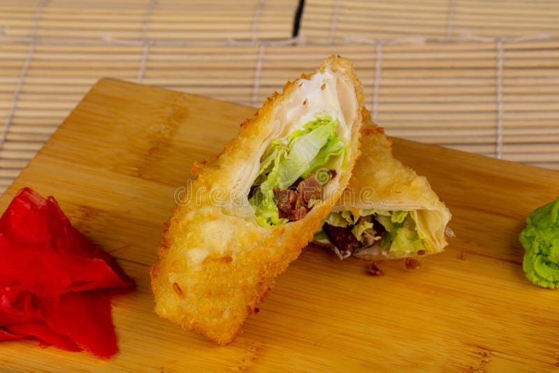 Delicious Fried Chicken Roll Stock Photo - Image of white, traditional ...