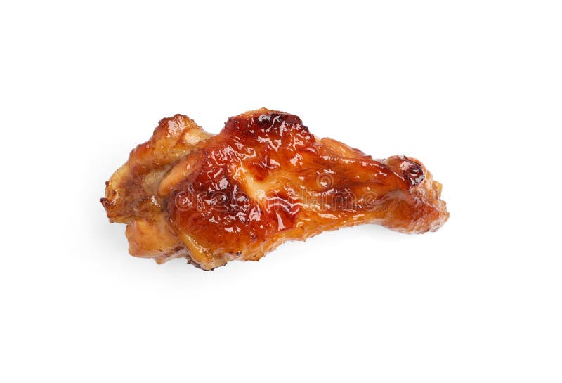 Delicious Fried Chicken Wing Isolated on White Stock Image - Image of ...