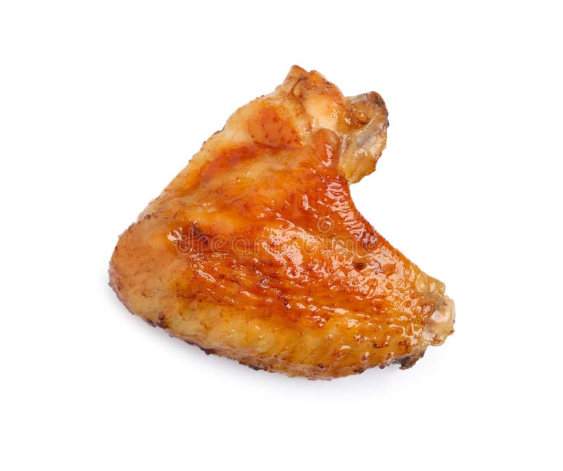 Delicious Fried Chicken Wing Isolated on White Stock Photo - Image of ...