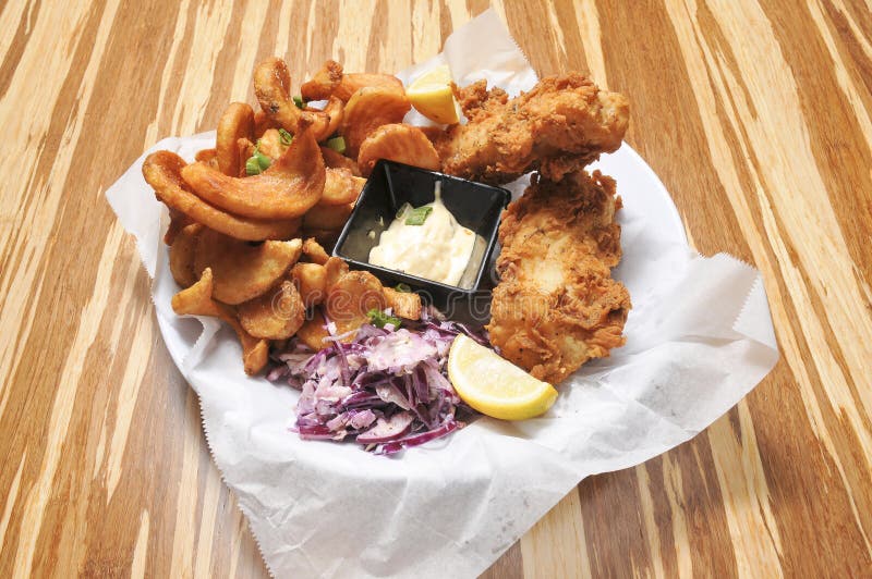 Delicious Fried Fish and Chips Stock Image - Image of fishstick, fried ...