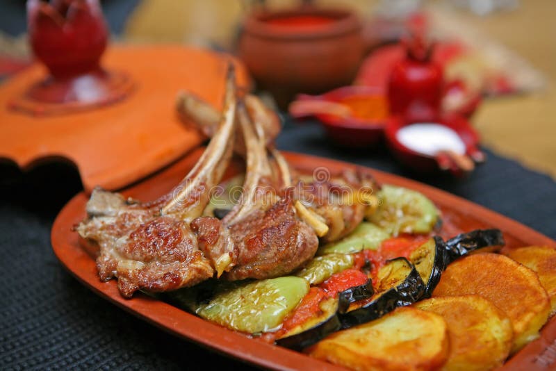 Delicious Fried Meat and Vegetables Stock Photo - Image of food, lunch ...