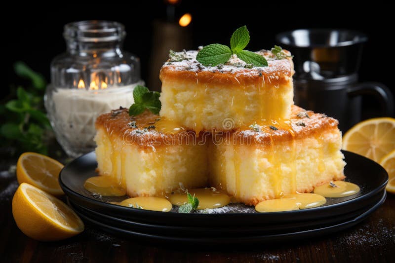 A Delicious Front View of Delicious Sour Lemon Cake Sweet Exotic Bakery ...