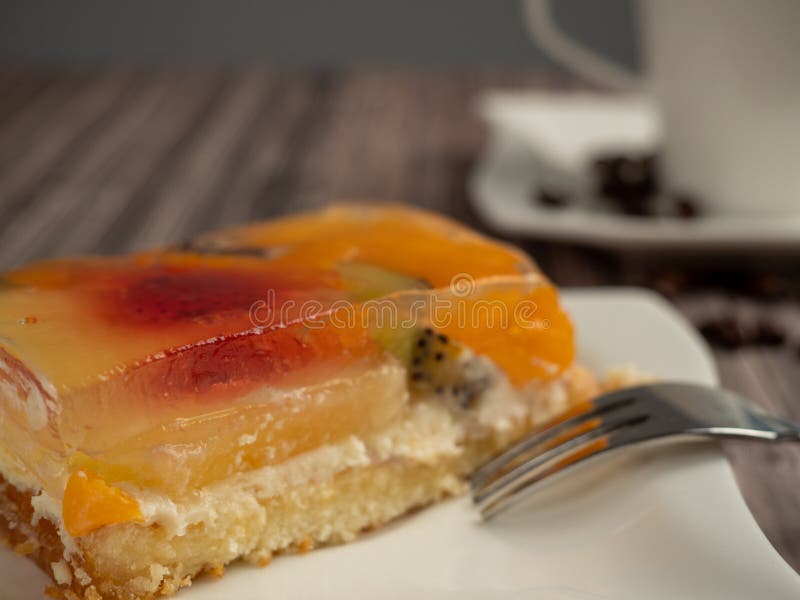 Delicious Fruit Cake. Sweet Fruit Cake for Dessert Stock Image - Image ...