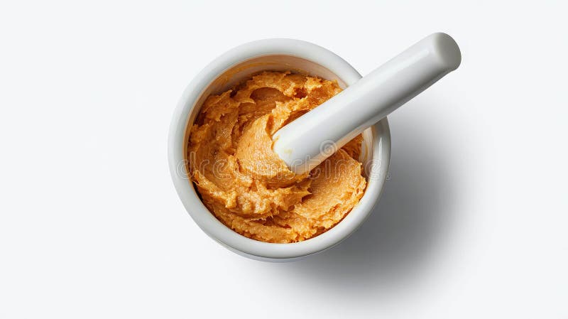 Delicious Ginger and Garlic Paste in Mortar with Pestle for Culinary ...