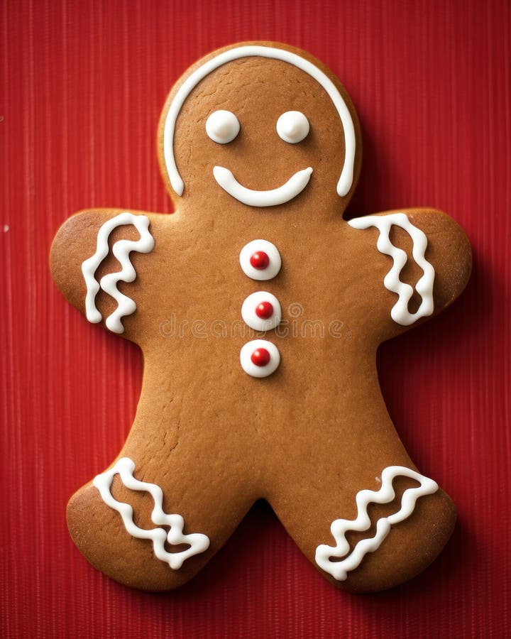 Delicious Gingerbread Man Sugar Cookie AI Generated Stock Illustration ...