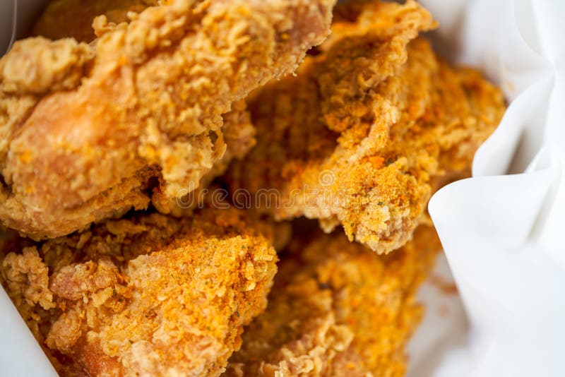 A Delicious Golden American Fried Chicken Stock Image - Image of bird ...