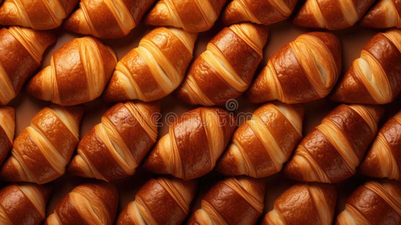 Delicious Golden Croissants Wallpaper, Croissants Texture Pattern ...