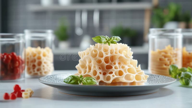 Delicious Gourmet Pasta Crafted Using 3D Printing Technology, Elegantly ...