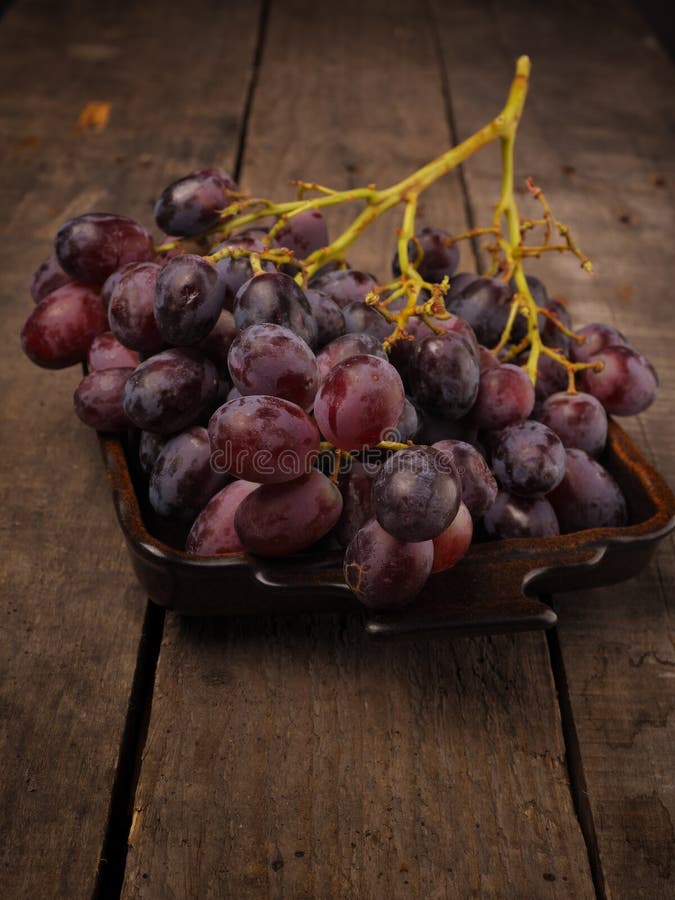 Delicious Grapes in a Ceramic Bowl Stock Photo - Image of taste ...