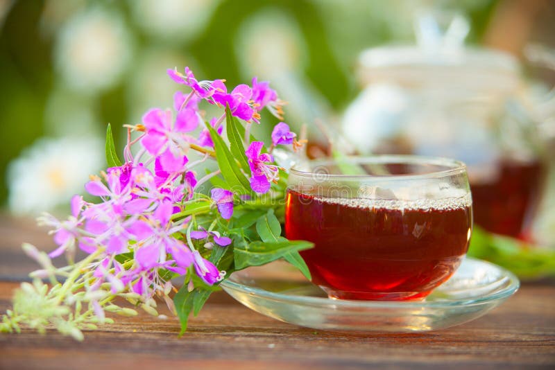 Delicious Green Tea in Beautiful Glass Bowl on Table Stock Photo ...
