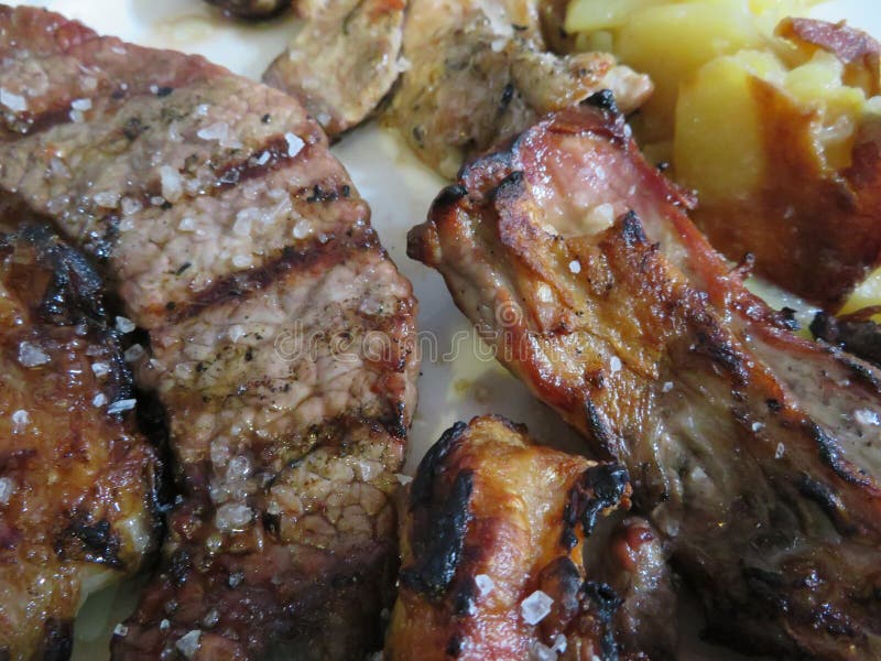 Delicious Grilled Meat of Delicious Taste and Beautiful Color Stock ...