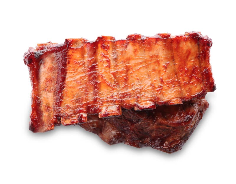 Delicious Grilled Ribs on White Background Stock Photo - Image of ...