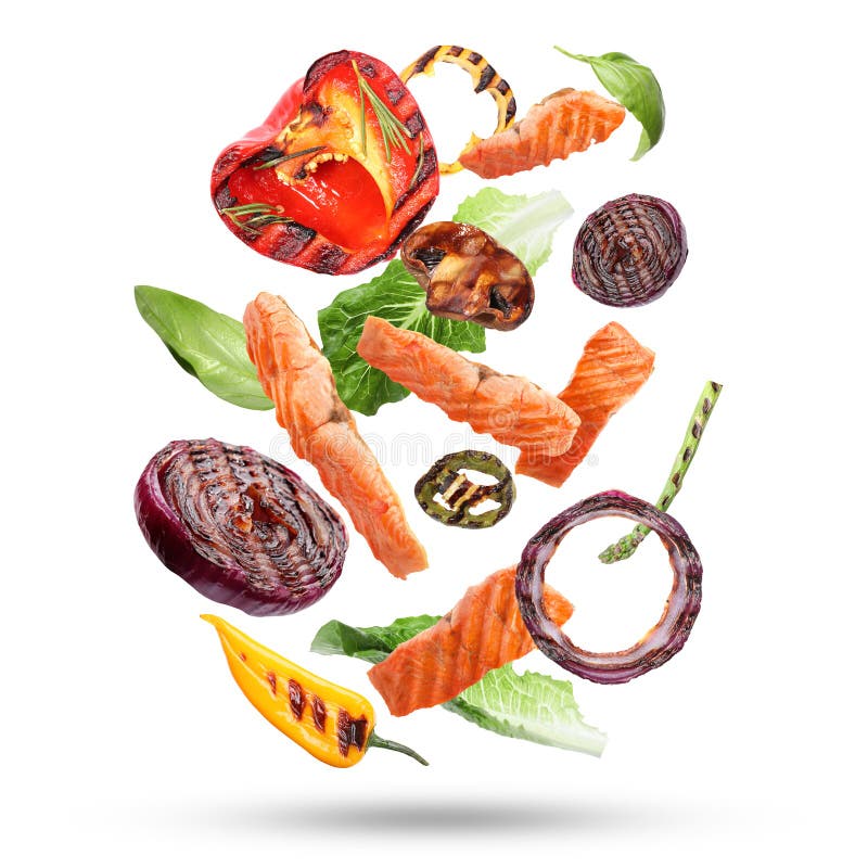 Vegetables Falling To Saucepan Isolated, Flying Food, Vegetable Soup ...