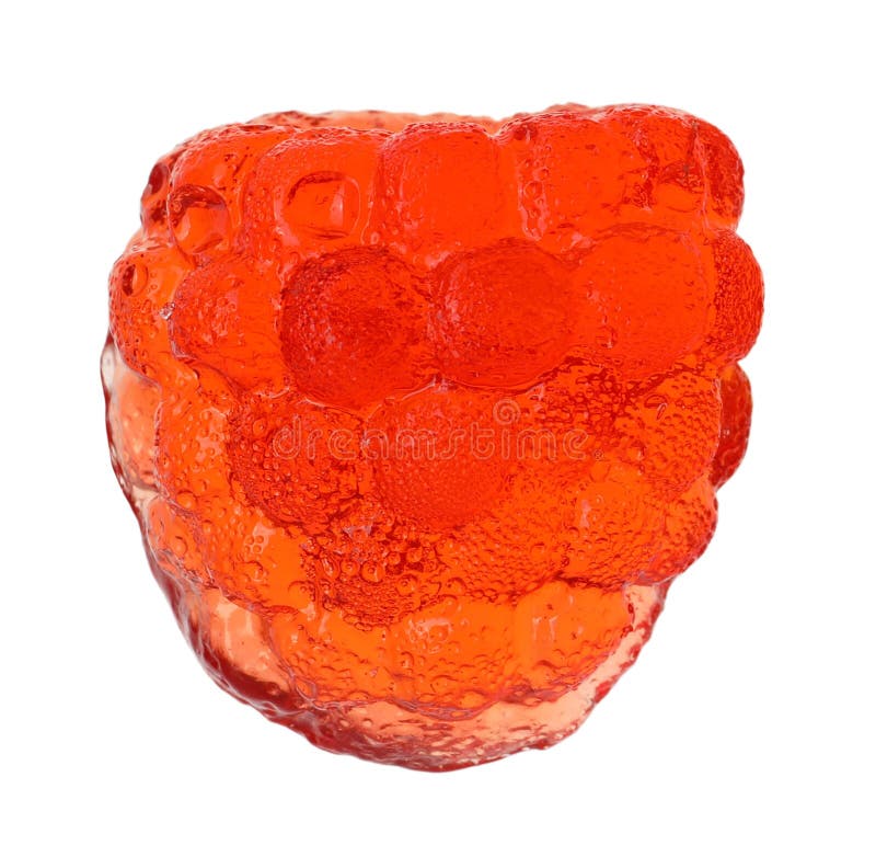 Delicious Gummy Raspberry Candy Isolated on White Stock Image - Image ...