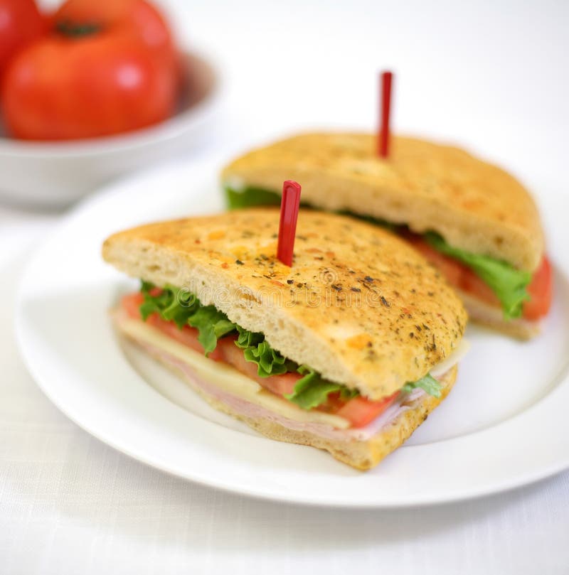 Delicious ham sandwich stock photo. Image of food, lunch - 3879666