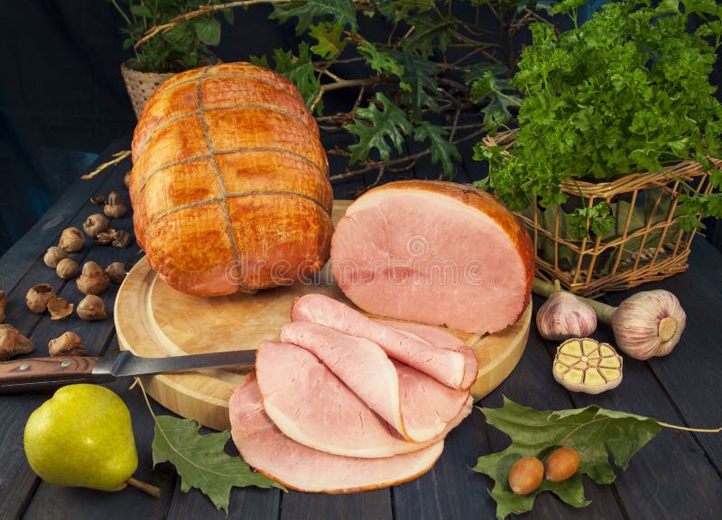 Delicious ham 1 stock image. Image of juicy, basket, healthy - 35269091