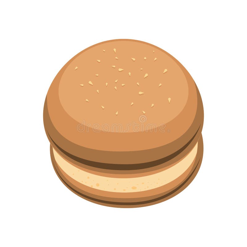 Delicious Hamburger Bread Icon Stock Vector - Illustration of homemade ...