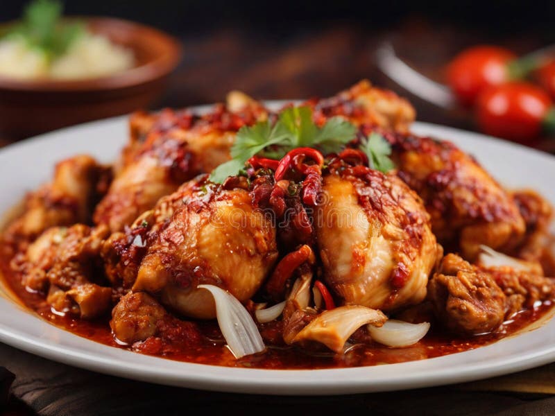 Delicious Handi Chicken Biryani Closeup Image Stock Illustration ...