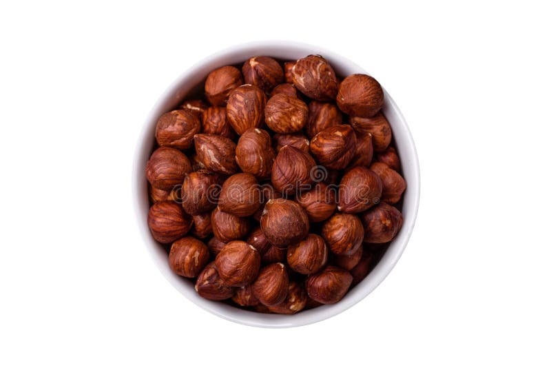 Delicious Hazelnut Whole, Raw, without Shell, on a Dark Concrete ...