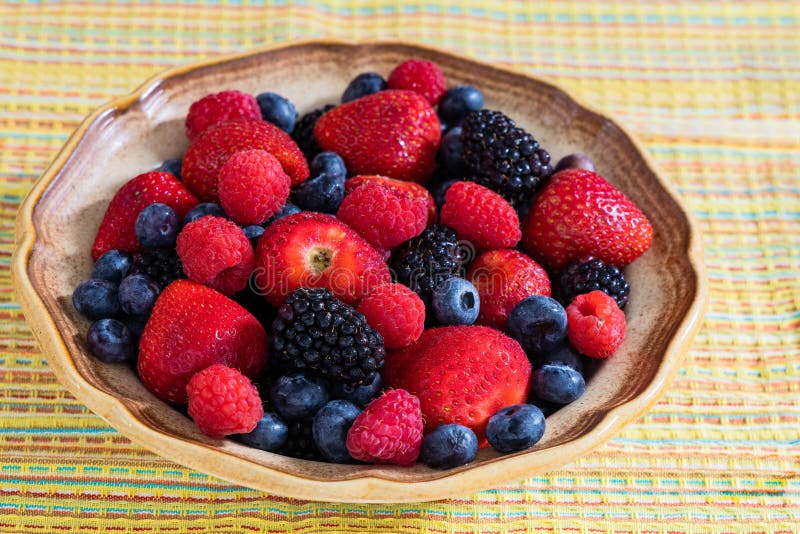 Delicious Healthy Berries Bowl Stock Image - Image of berries, health ...