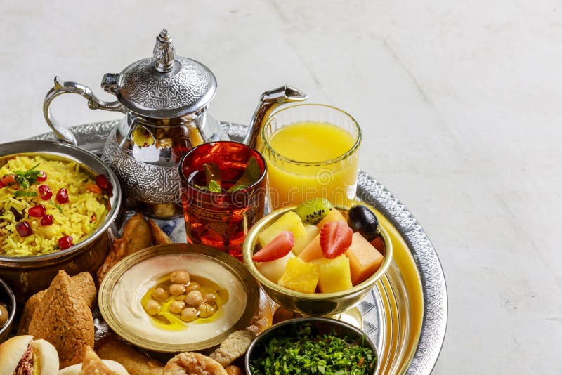 Iftar Served in Month of Ramadan Stock Photo - Image of delicious, arab ...