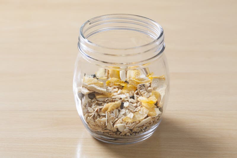 Delicious Healthy Muesli in Jar Stock Image - Image of natural ...