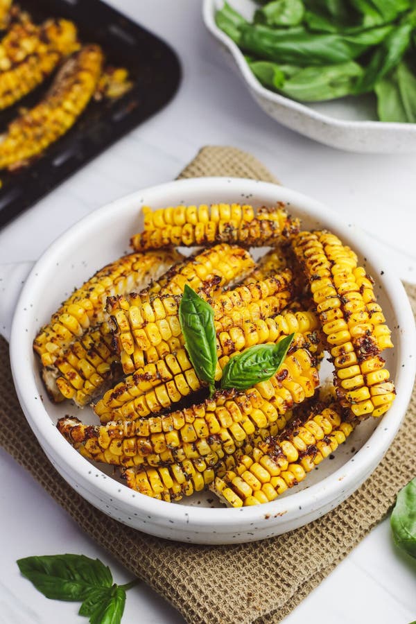 Delicious Healthy Roasted Corn Ribs Snack Stock Image - Image of ...