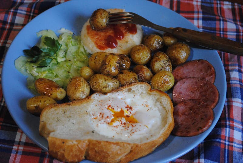 A Delicious and Hearty Breakfast 2 Stock Photo - Image of salt, dinner ...