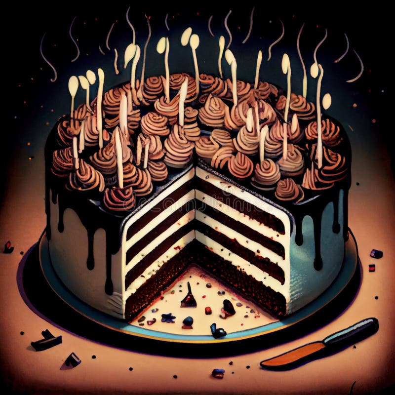 Delicious Holiday Cake. AI Generated Stock Illustration - Illustration ...