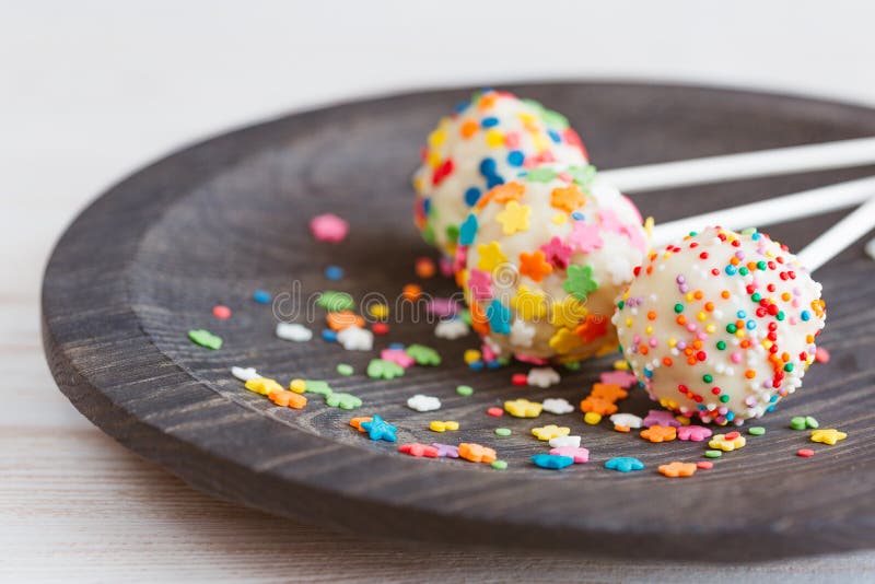Delicious Holiday Colored Cake Pops Stock Image - Image of assortment ...