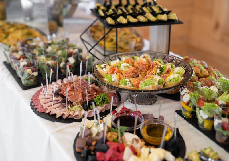 Delicious Holiday Snacks on the Table, the Food is Gourmet Stock Image ...