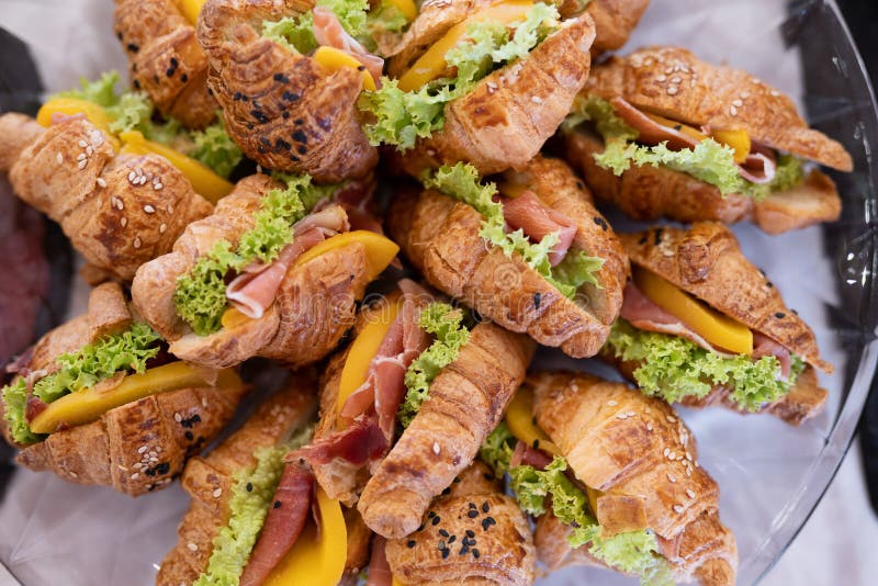 Delicious Holiday Snacks on the Table, the Food is Gourmet Stock Image ...