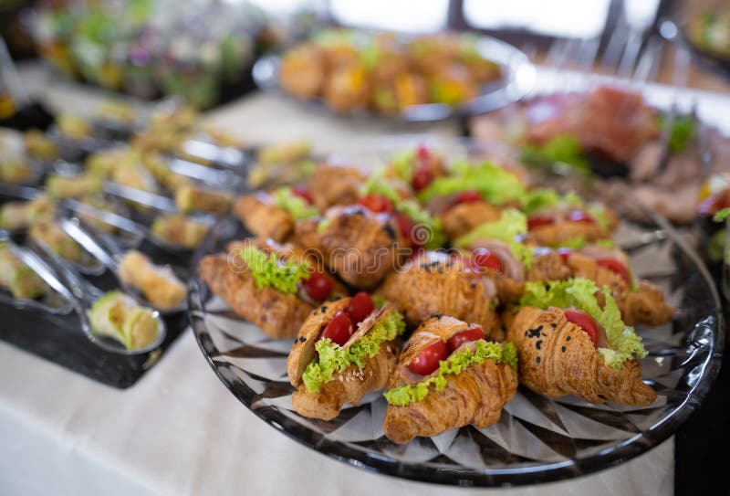Delicious Holiday Snacks on the Table, the Food is Gourmet Stock Image ...