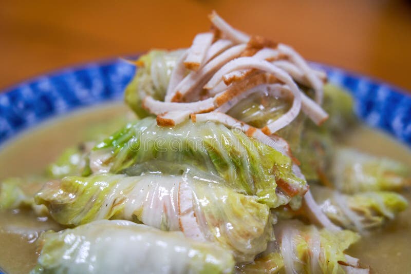 A Delicious Home-cooked Dish, Cabbage Roulade Stock Photo - Image of ...