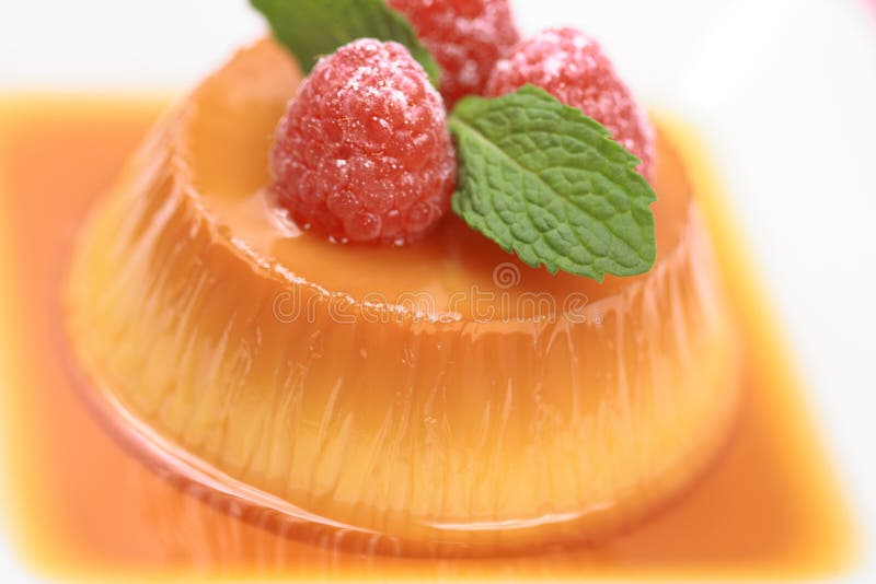 Delicious home made flan stock image. Image of indulgence - 5174423