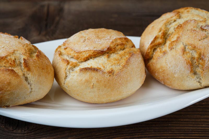 Delicious Homemade Bakery Products on Plate Stock Photo - Image of buns ...
