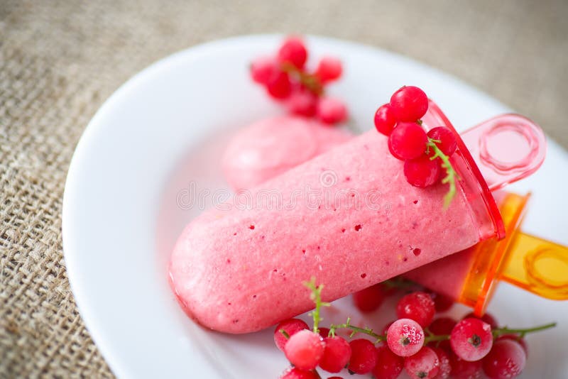 Delicious Homemade Berry Ice Cream Stock Image - Image of home ...