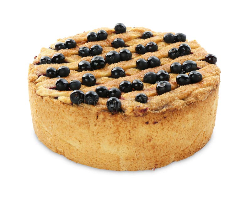 Delicious Homemade Blueberry Pie Isolated on White Stock Image - Image of baking, rustic: 377429095