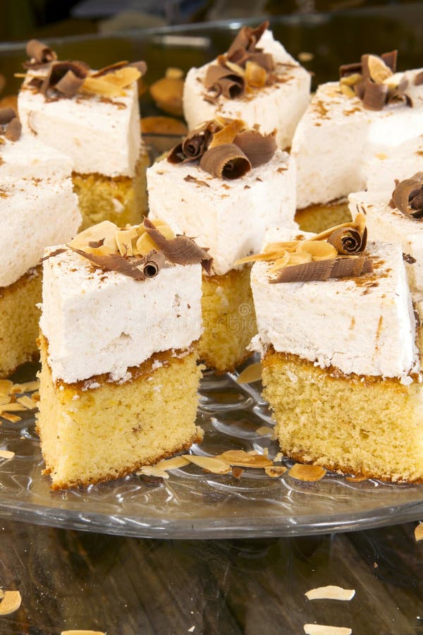 Delicious Homemade Cake Decorated with Chocolate. Stock Image - Image ...