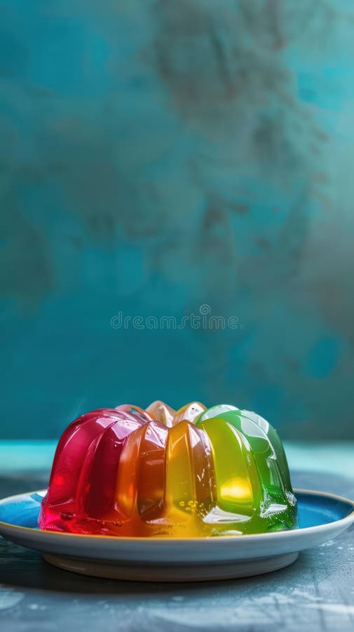 Delicious Homemade Fruit Flavored Colored Jelly Stock Illustration ...