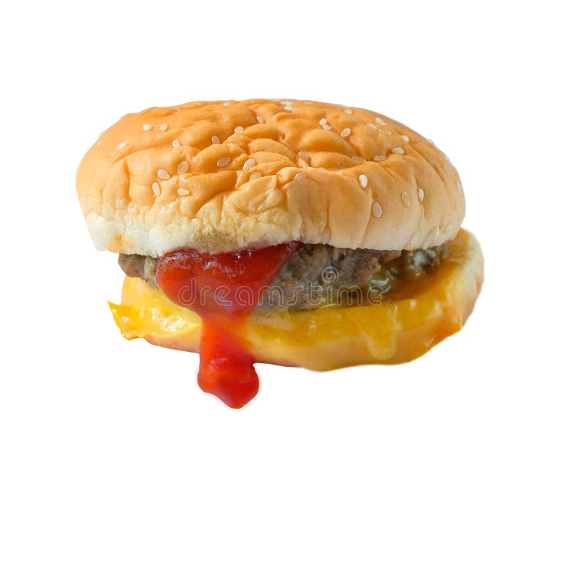 Delicious Homemade Hamburger, Double Burger with Crispy Stock Photo ...