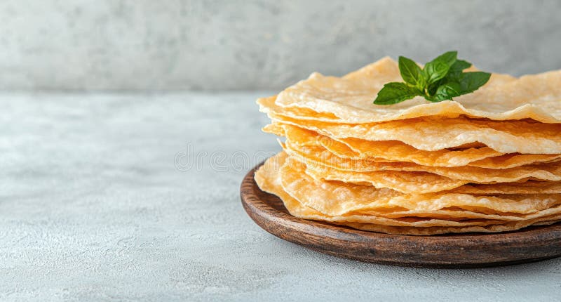 Delicious Homemade Pastry with Fresh Mint Leaves Stock Illustration ...