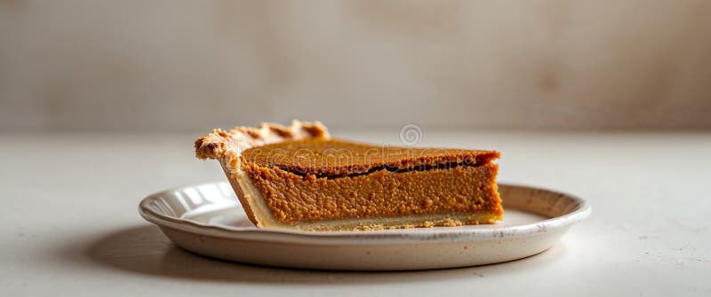 Delicious Homemade Pumpkin Pie Slice on Plate Stock Photo - Image of ...