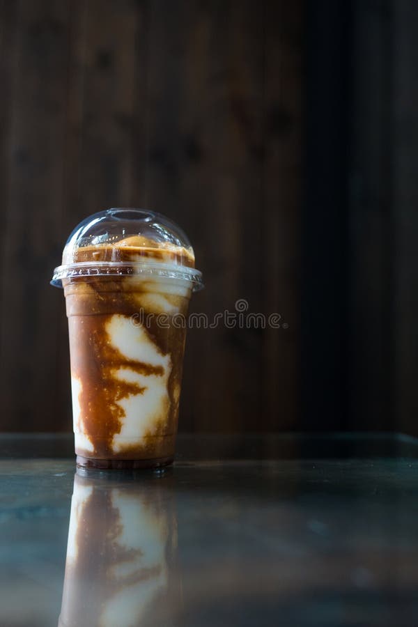 Delicious Ice Blended Coconut Coffee in the Cafe Stock Image - Image of ...