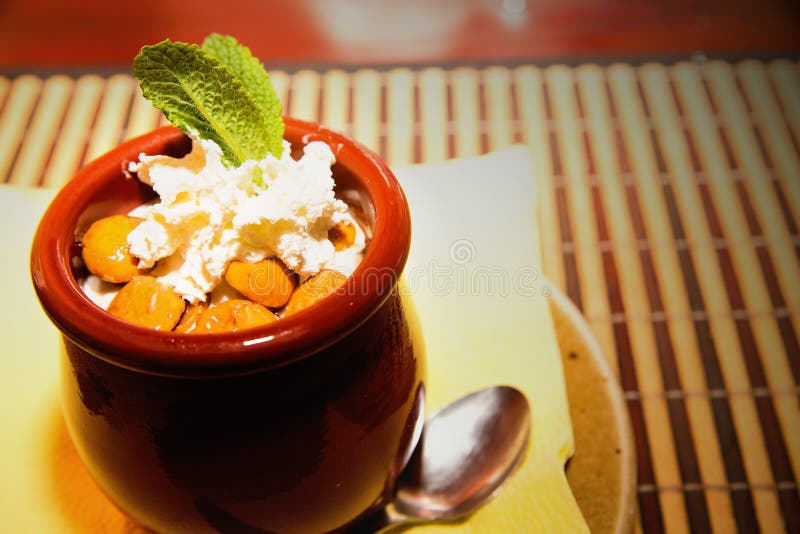 Delicious Ice Cream in a Clay Pot Stock Image - Image of local, cheese ...