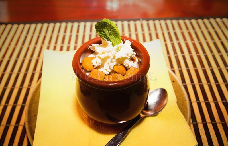 Delicious Ice Cream in a Clay Pot Stock Image - Image of dessert ...