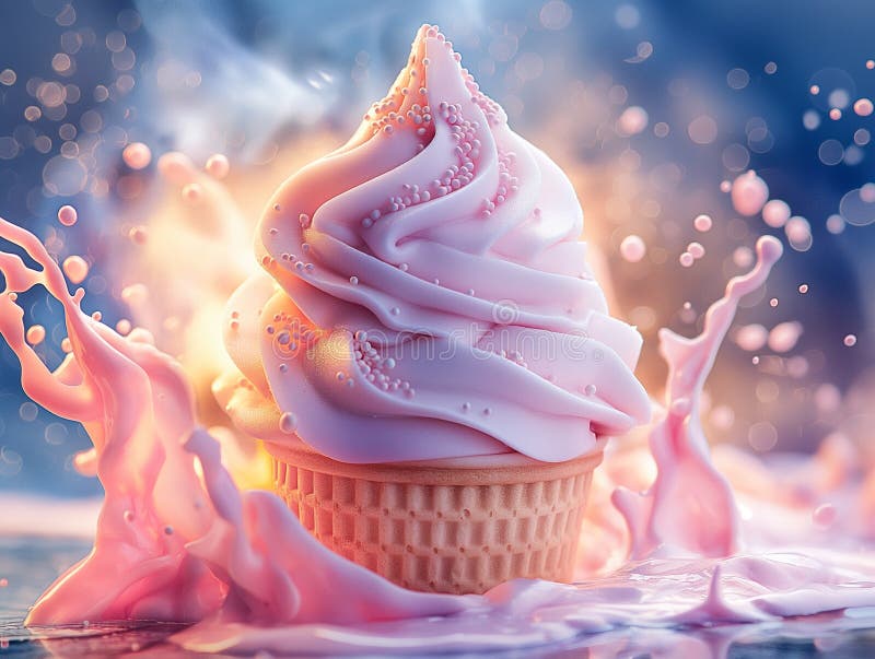 Delicious Ice Cream Explosion, Ice Cream with Nuts. Taste Explosion ...