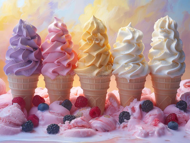 Delicious Ice Cream Explosion, Ice Cream with Nuts. Taste Explosion ...